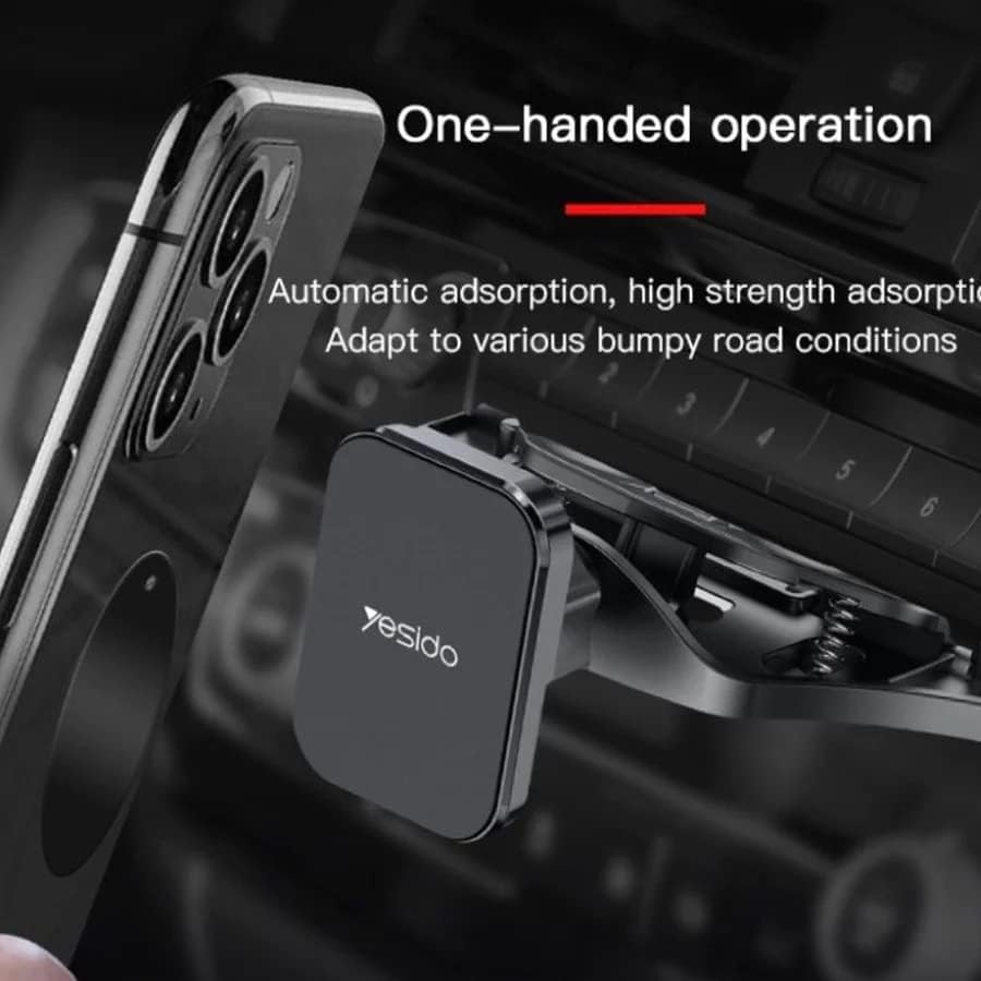 Yesido Car Phone Holder Magnetic Cd Slot Phone Holder C92 - Black – SFZon